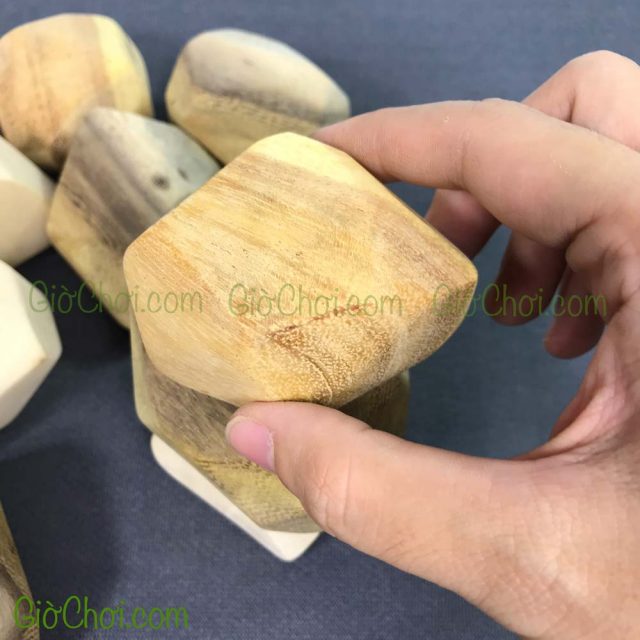 Bộ khối gỗ cân bằng Tumi-isi màu gỗ tự nhiên (18 viên) | Giờ Chơi