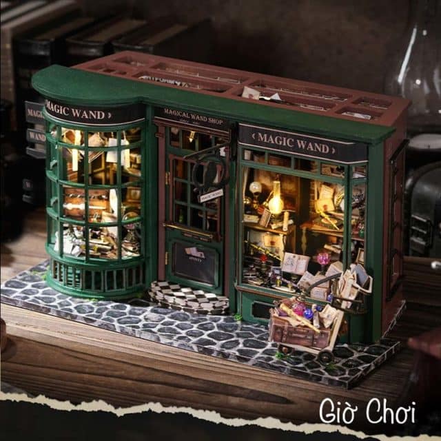 [Bản tiếng Anh] Bộ lắp ráp mô hình nhà bằng gỗ DIY Magical Wand Shop ...